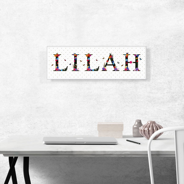 Artcanvas Lilah Girls Name Room Decor Canvas Art Print Wayfair Canada